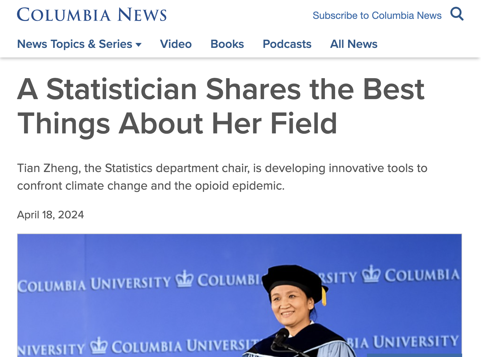 An Interview with Columbia News (April 2024) | TZstats Convergence Lab ...